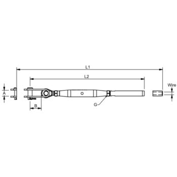 Rigging Screw Toggle Terminal UNF – Blue Wave USA
