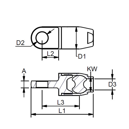 Rope eye – stainless steel – Blue Wave USA